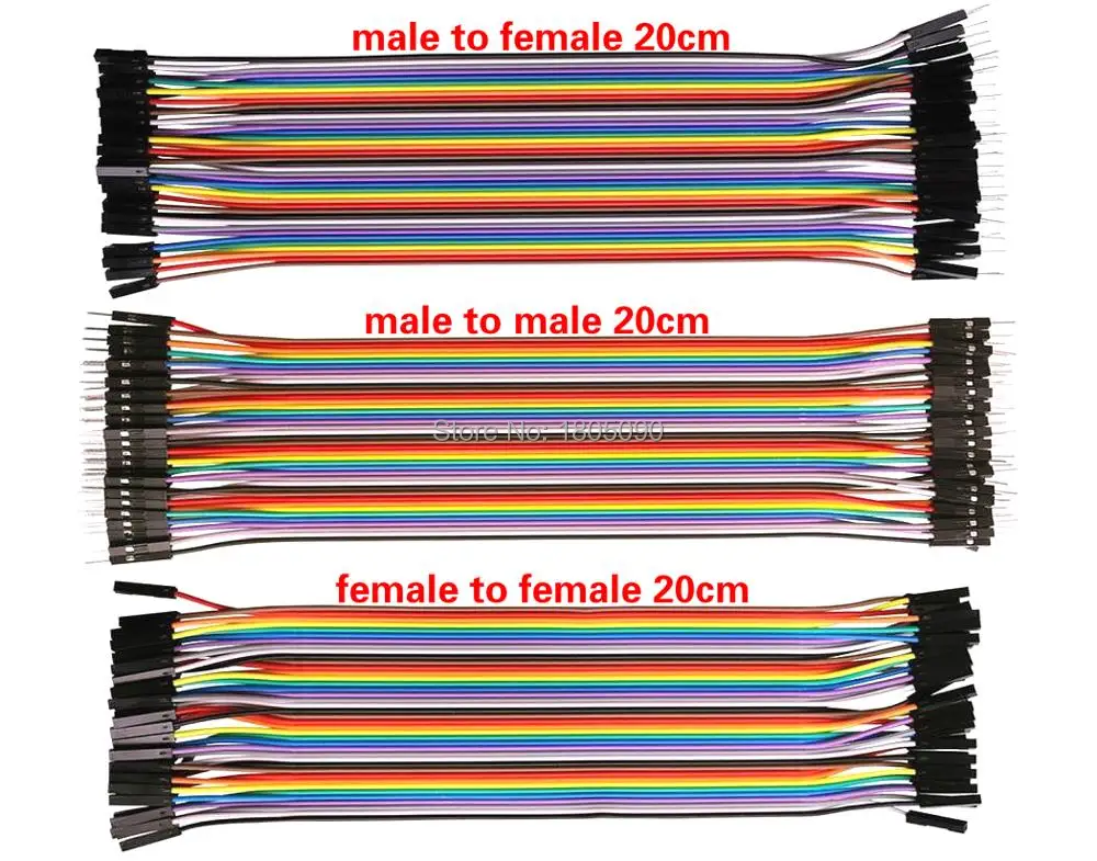 120pcs/Lot Dupont line 20cm male to male + male to female + female to ... 120pcs/Lot Dupont line 20cm male to male + male to female + female to ...