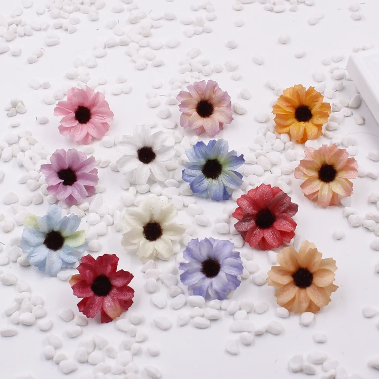 10 pieces. 3.5 cm mini daisy flower artificial silk wedding well home ...