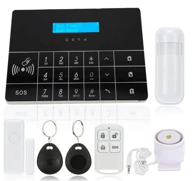 Sistema de alarma GSM inalámbrico de envío Frre LCD GSM y SMS RFID ...