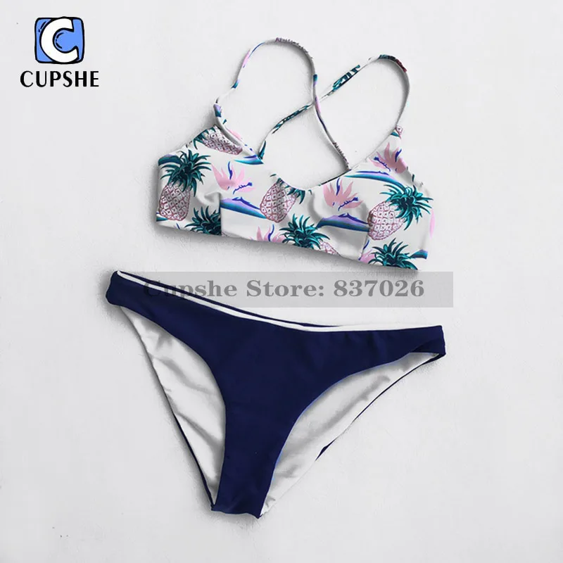 Buy Cupshe Walking On The Bare Pineapple Bikini Set
