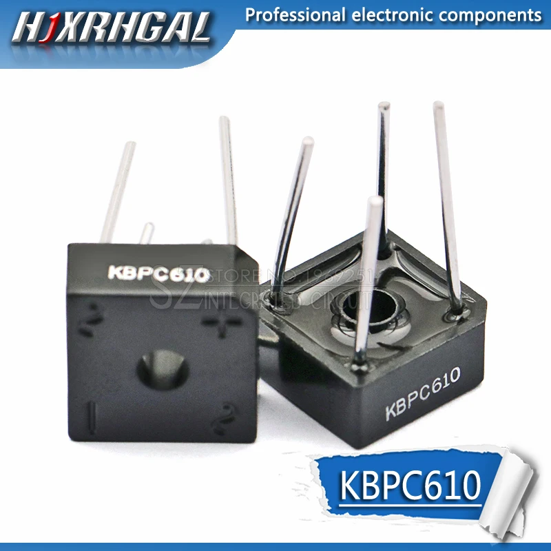 5 PCS KBPC610 BR610 DIODO ponte retificadora PONTE 1000 V 6A BR 6 IC ...