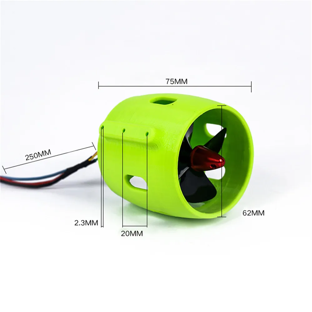 12V-24V 20A Underwater Thruster Motor 4 Blades Propeller Propulsion ...
