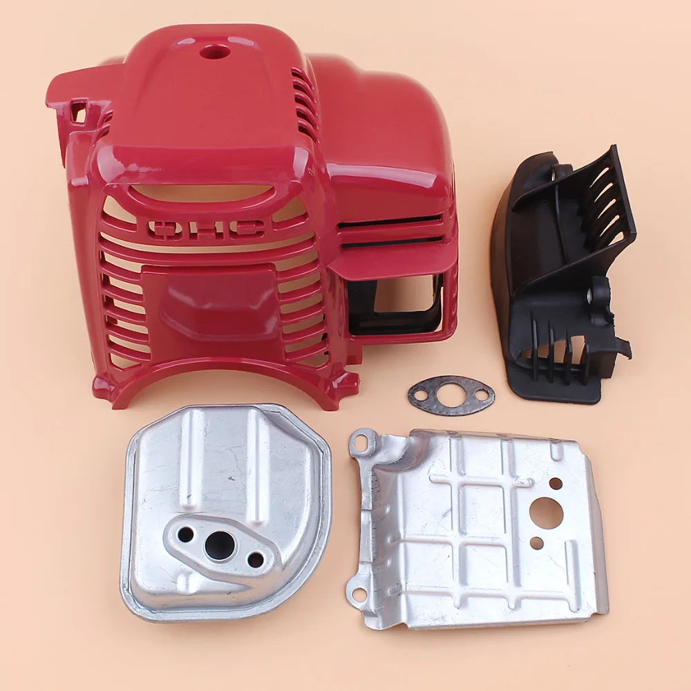 Cylinder-Cover-Muffler-Exhaust-Kit-For-Honda-GX35-UMK435-GX-35-35-8cc-4 ...