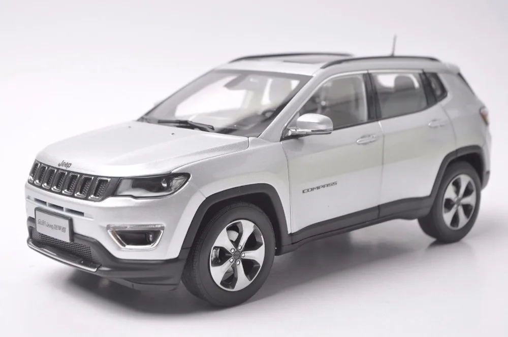 1:18 diecast modelo para jeep compass 2017 prata suv liga brinquedo ...