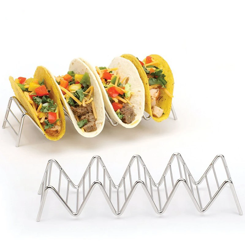 Stainless Steel Taco Kitchen Organizer Storage Rack 2 3/4 5 Slot Choose ...