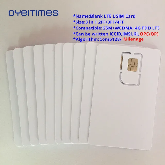 Aliexpress.com : Buy OYEITIMES Blank SIM Card 4G LTE Programmable SIM ...
