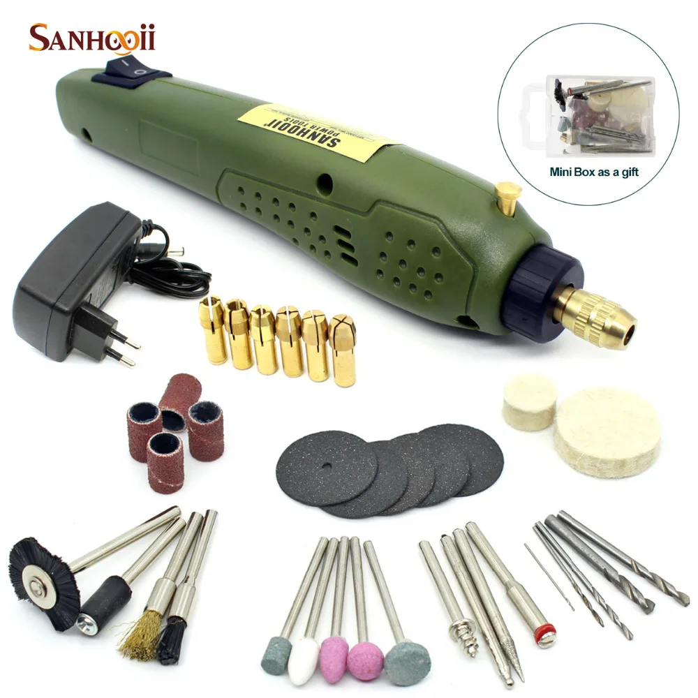 SANHOOII Rotary Power Tool 16000rpm Portable Electric Drill 0.5-3.15mm ...