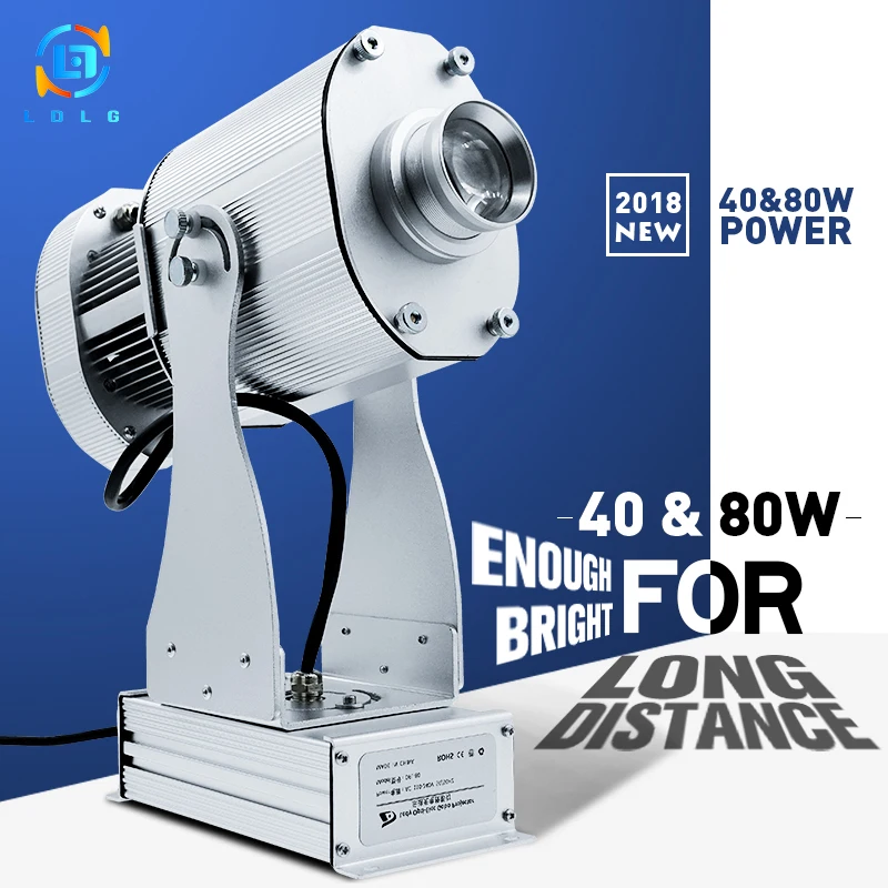 Indoor Advertising Static Image 40w Led Gobo Projector Aluminum Alloy ...