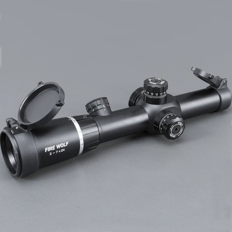 FIRE WOLF 2 7X24 New Riflescopes Rifle Scope Hunting Scope W/ Mounts ...