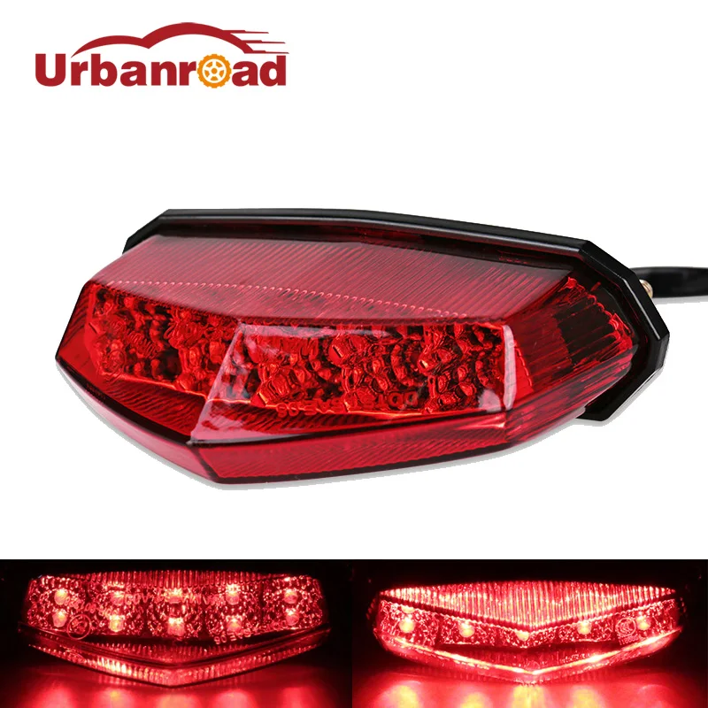 Fishberg-Red-Universal-12v-Motorcycle-Tail-Light-Led-Stop-Taillight ...