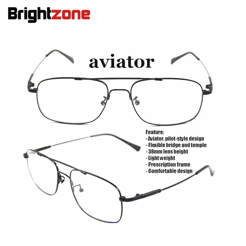 New Arrival Full Rim Pilot Style Titanium Alloy Double Flexible Temple Oculos Prescription