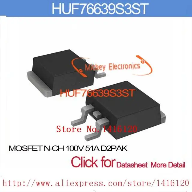 huf76639s3st MOSFET N 채널 100V 51a d2pak huf76639s3st 76639 huf76639 ...