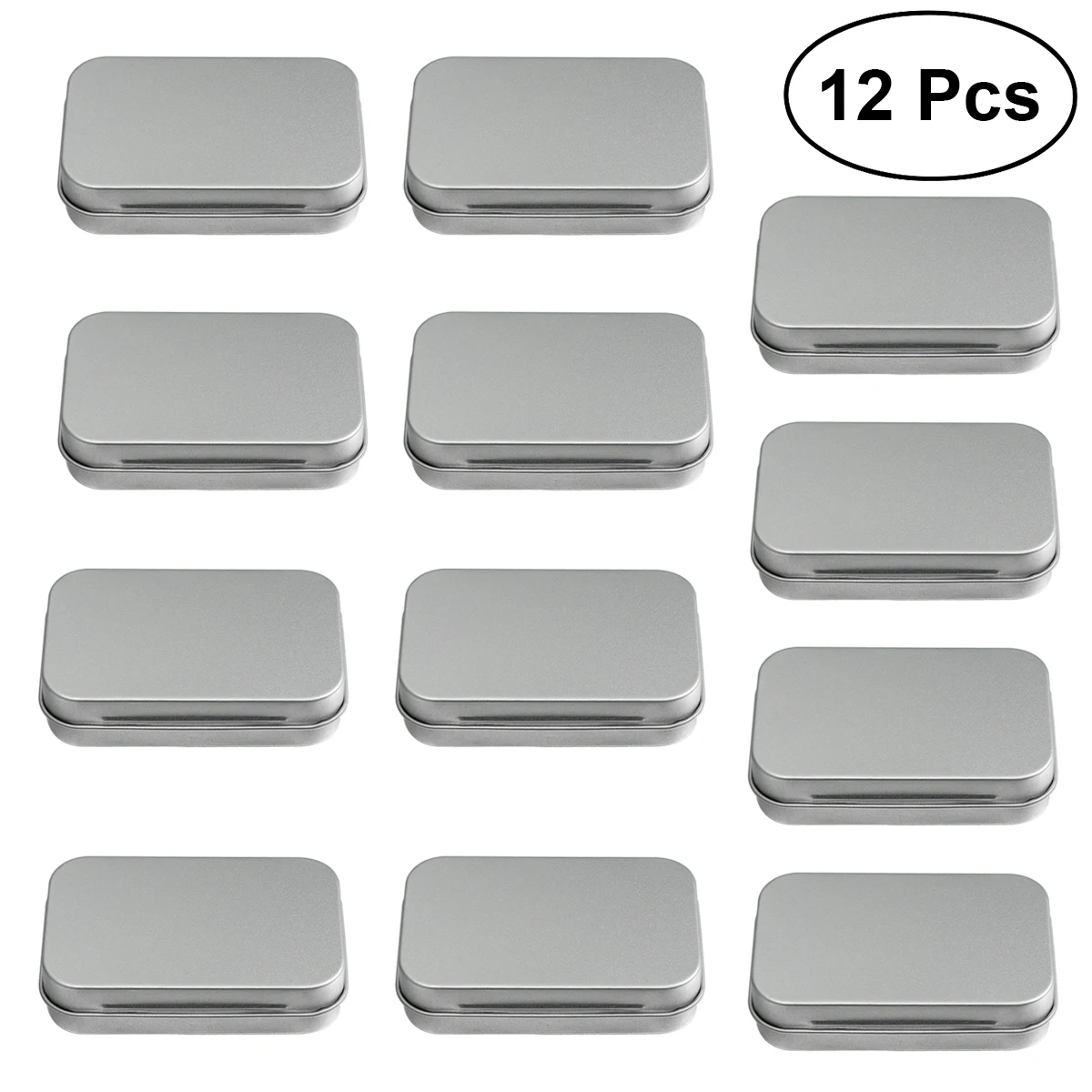 12Pcs Metal Box Small Items Collection Cards Storage Box Steel Mini ...