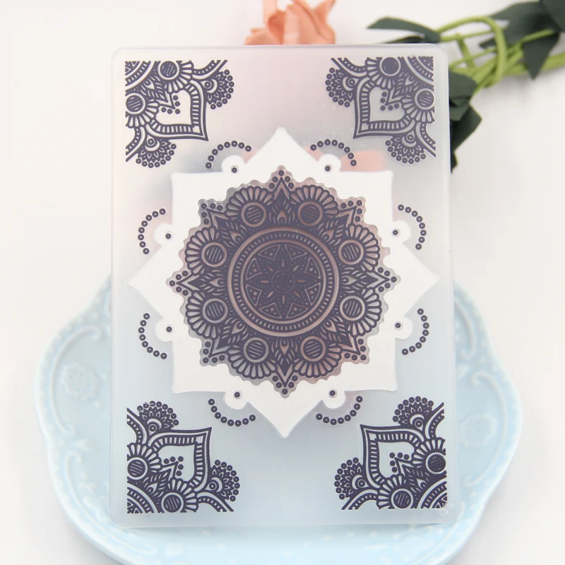 KLJUYP Mandala Doily Cutting Dies and Embossing Folder Set for DIY ...