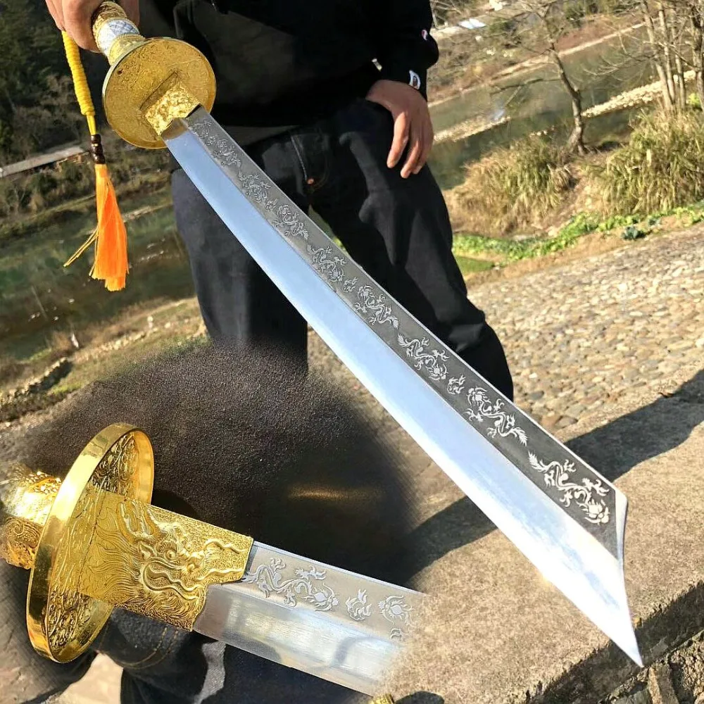 Chinese Boutique Chinese Longquan Sword High Manganese Steel Copper ...