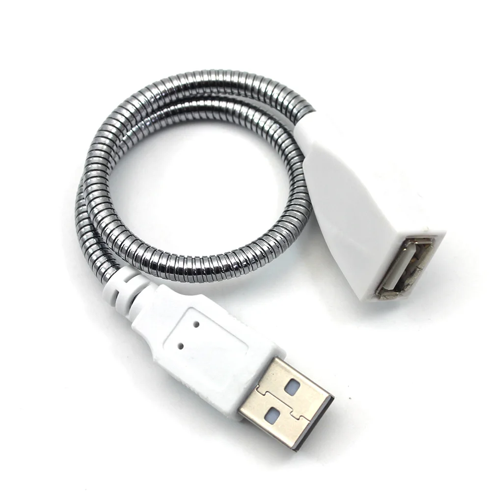 New Design 35CM USB LED Light Adapter Extender Male To Female Flexible ...