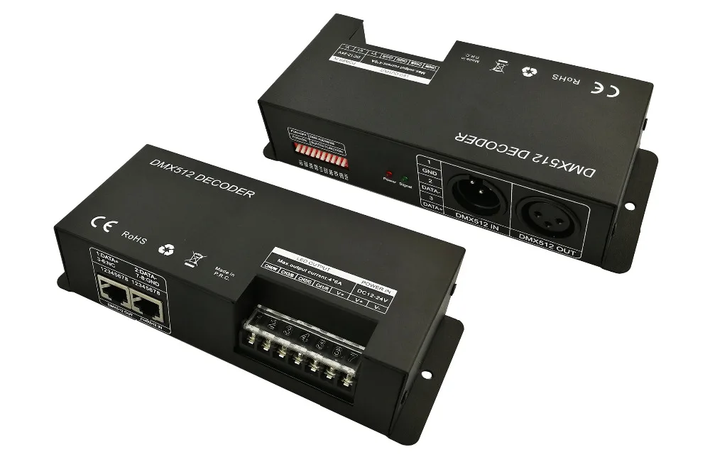 4CH 6A DMX 512 Controller Led Dmx Decoder RGBW DMX 512 Led Decodert ...