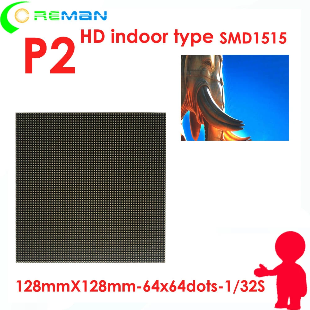 Hot Selling Hd Indoor Rgb P2 Led Matrix Module 128x128 Mm 64x64 Pixel ...