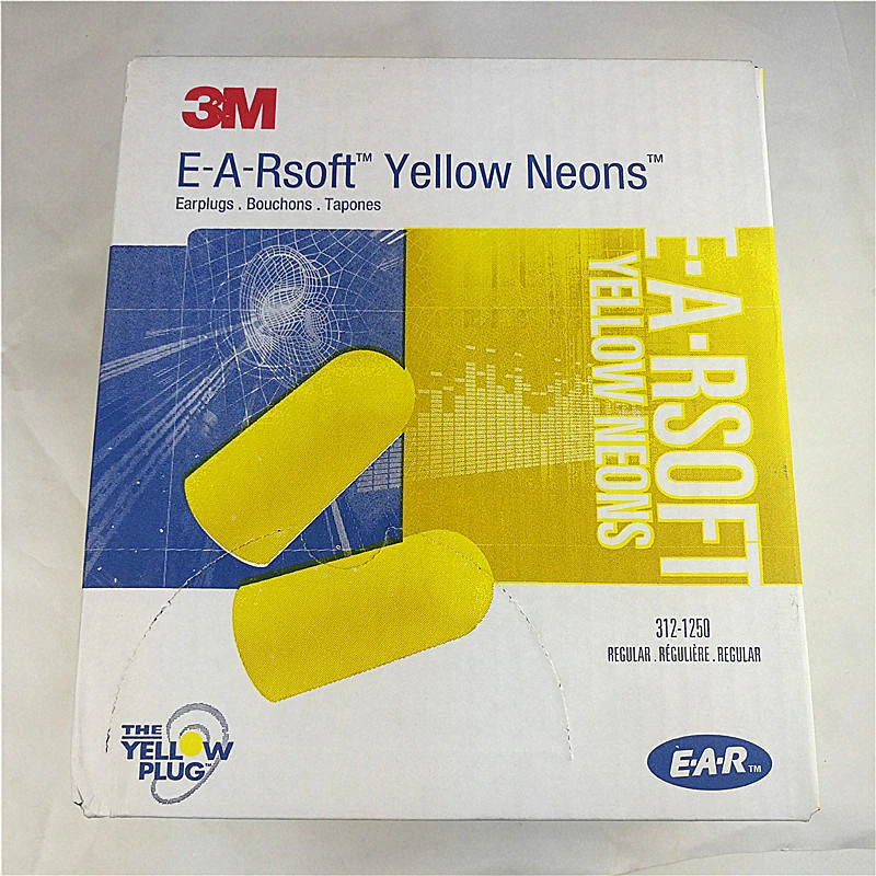 200pair/box 3M 312-1250 Advanced reduced noise bullet type earplugs