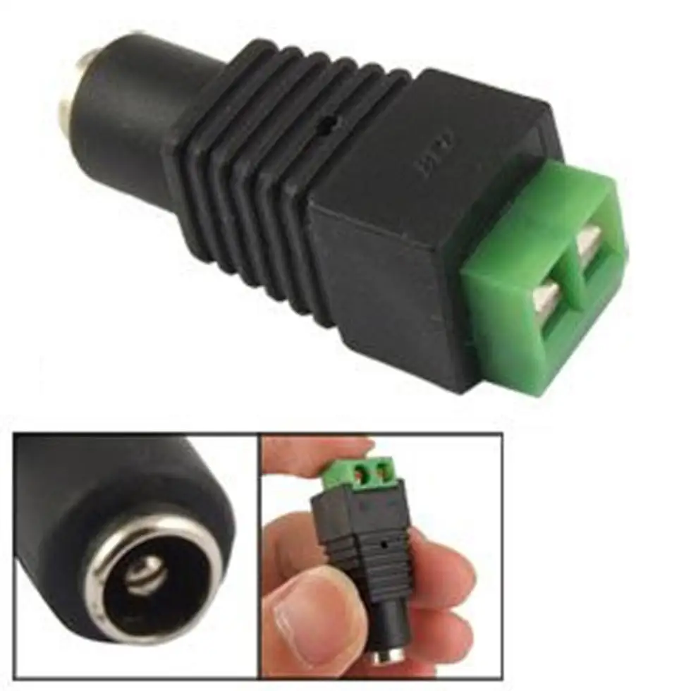 2015 Hot 10 Pcs CCTV Camera 2.1x5.5mm Female Power Adapter DC Connector ...