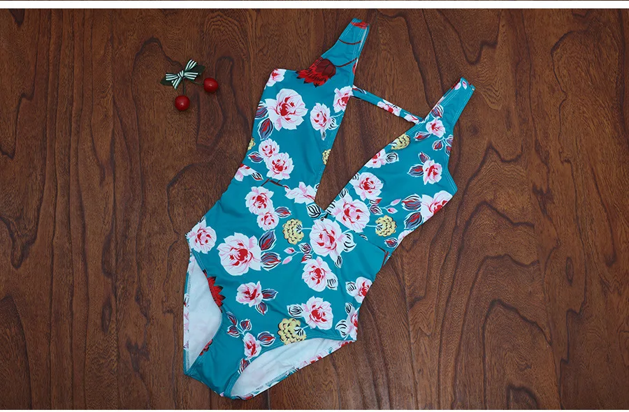 Sexy Womens Swimsuit Pop Floral 2018 New Swimming Costume Padded