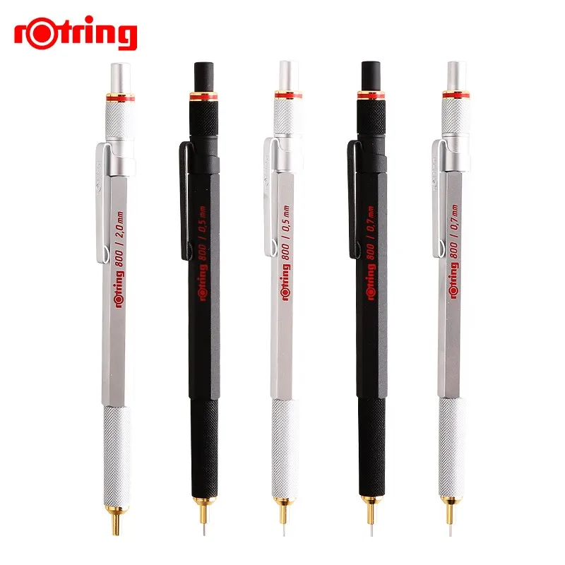 Rotring 800 0.5/0.7mm metal Mechanical Pencil black/silver Automatic ...