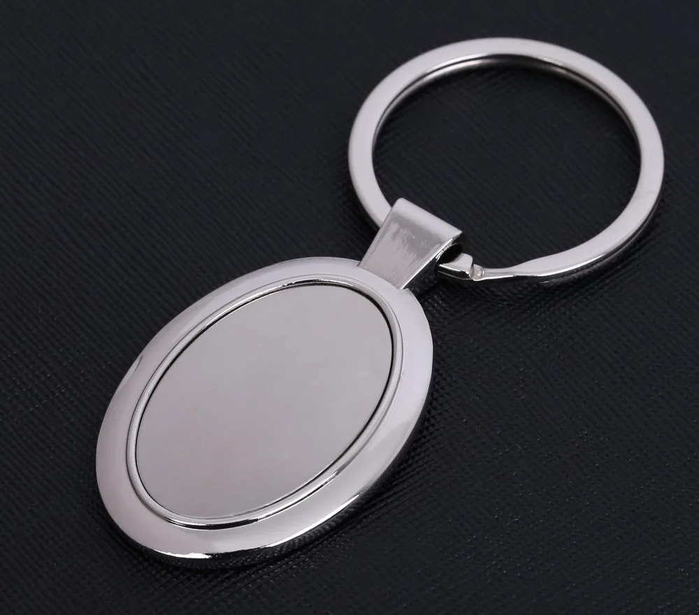 100pcs/lot factory direct sale new promotion oval shaped key chain ...