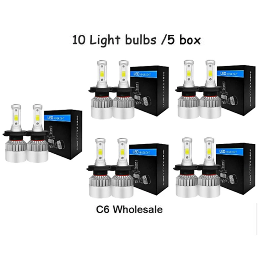 Bombillas LED universales para faros delanteros de coche, lámpara de estilo de coche, S2, H7, H4 ...