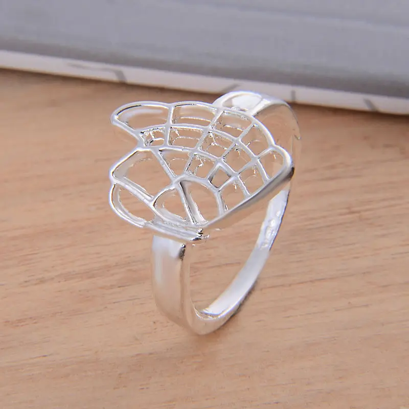 white Gold Color Hollow net Ring 10pcs For Women New silver color ...
