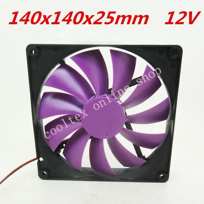 140x140x25mm 14025 fans 12 Volt 2pin Brushless 14cm DC Fans Chassis fan ...