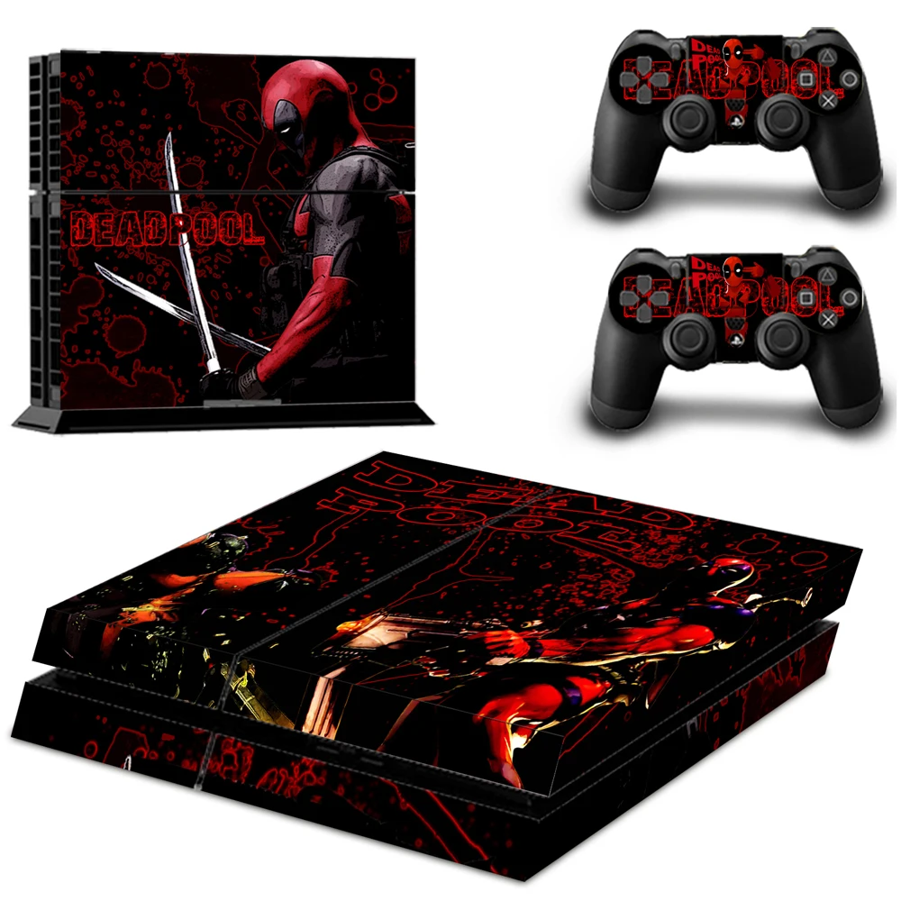 Deadpool Skin Sticker for Sony PS4 Playstation 4 Console and 2 ...