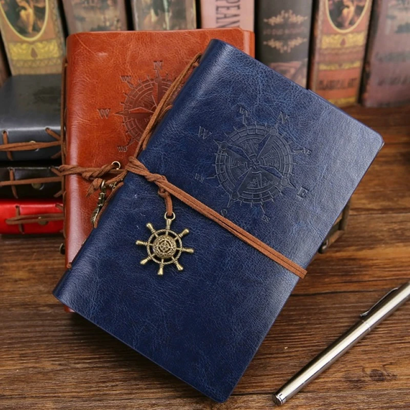 Leather Notebook Travel Pirate | Vintage Notebook Anchor | Diary Book ...