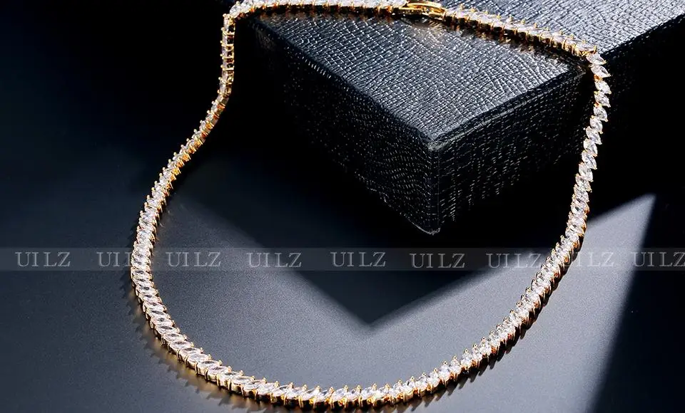 UILZ Trendy Gold Plated Bridal Simulated Diamond Wedding Jewelry Sets ...