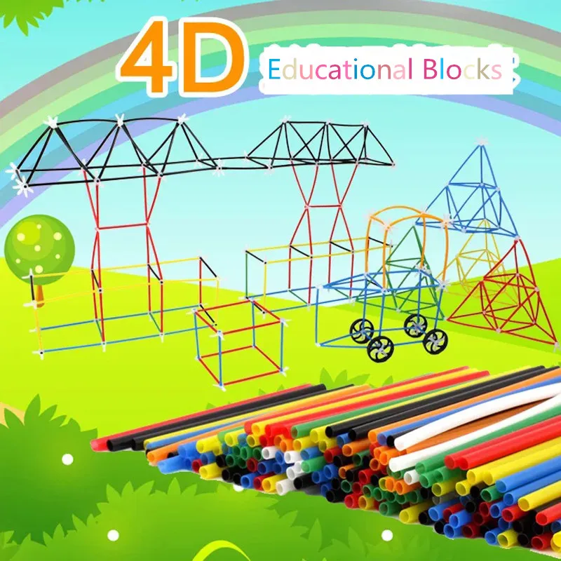 284pcs Colorful Pipeline Building Blocks Plastic Tube Tunnel Shape ...