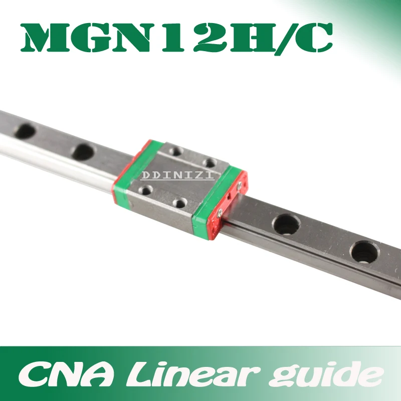 12mm Linear Guide MGN12 100 150 200 250 300 350 400 450 500 550 600 700 MM Rail + MGN12H or ...