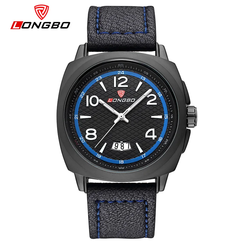 LONGBO Brand Men Watches Men's Quartz Hour Date Clock Male Leather ...