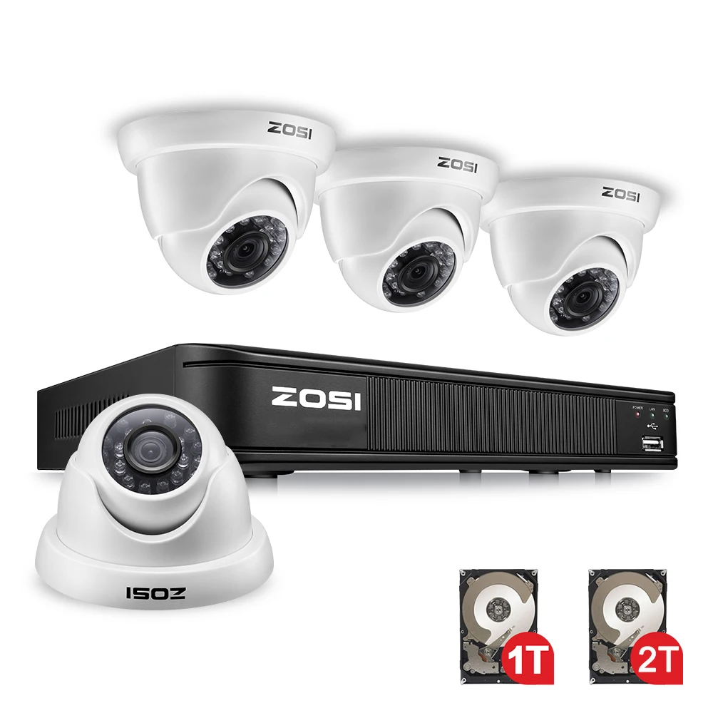 ZOSI 8 Channel HD 1080P CCTV Security Video Camera System HD TVI DVR ...
