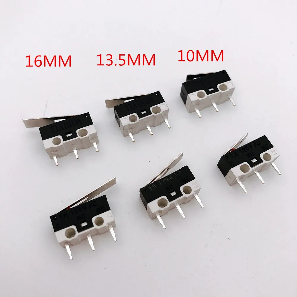100pcs 3pin Mouse Switch Click Switch 1a 125v Ac Rectangular Switches Miniature Micro Switch