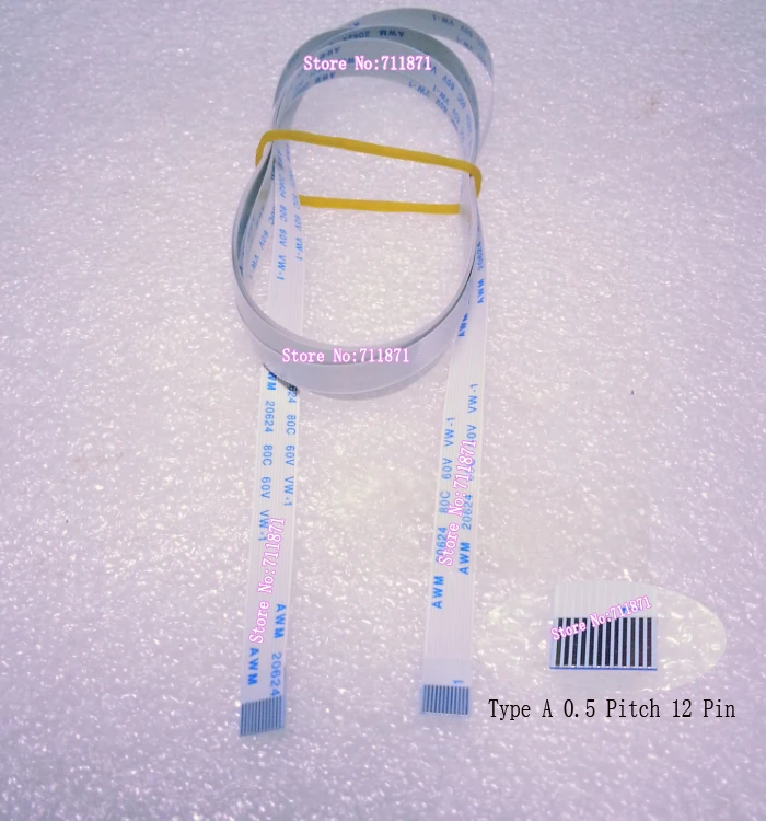 0.5 Pitch Type A 2000mm 200cm 2m 12p Flexible Flat Cable 12pin Backlight Power Cord Ribbon Cable ...
