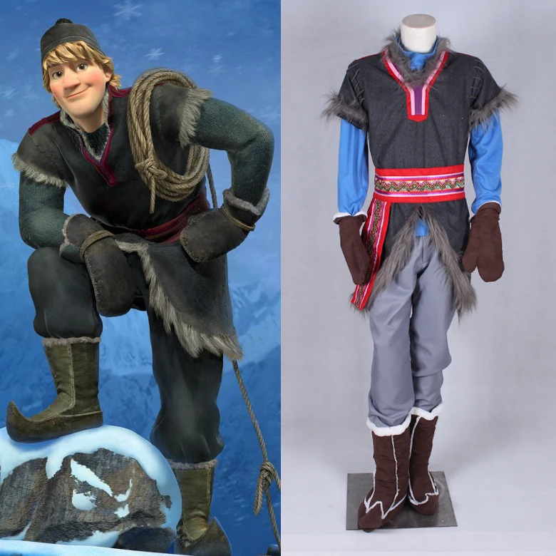 Prince Kristoff costume Outfit Halloween Cosplay Costume Adult Men ...