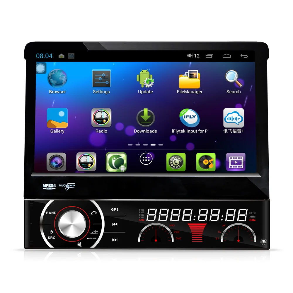 Pure Android 4.1.1 7inch 1Din Car DVD Player with Automatic 1024*600 HD ...