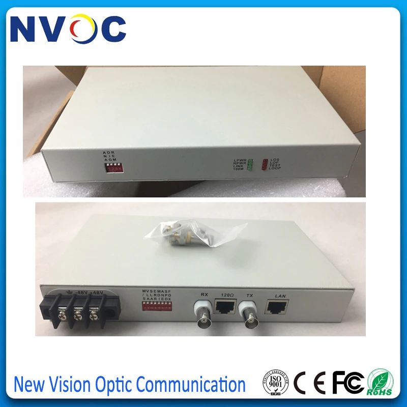 2Pcs/Lot,Single E1 Protocol Converter E1 to Ethernet Bridge Interface ...