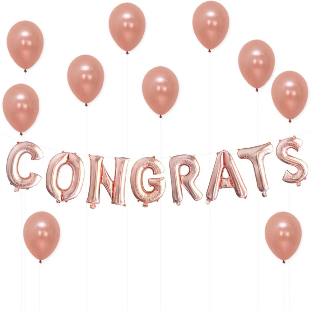 8pcs/lot Congrats Gard Foil Balloons School Graduation Ceremony ...