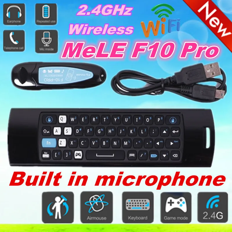 20 unids 2.4 GHz Mele F10 Pro Fly Air Mouse teclado de Control remoto ...