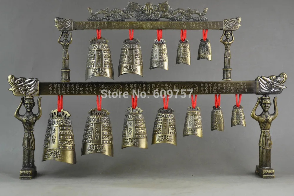 rare luck handwork copper carving classical chime noble royal musical ...