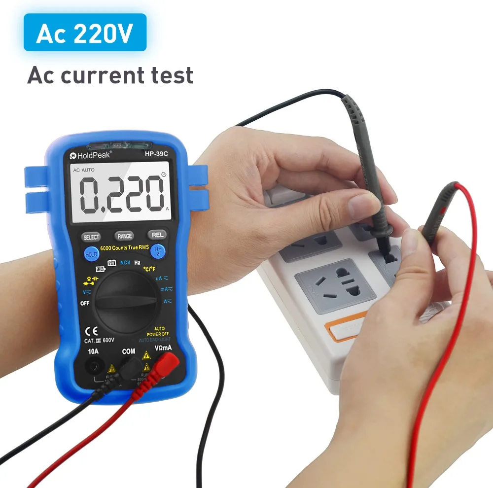 HP-39C Digital Multimeter Auto Range Tester AC/AC 6000 Counts