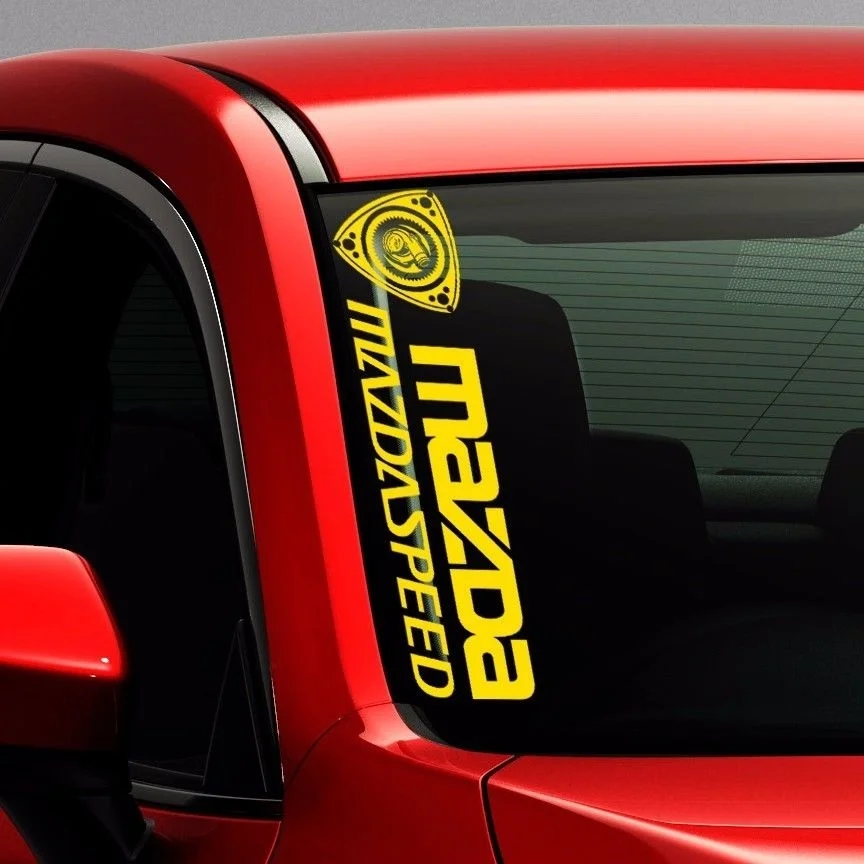 For Mazda Rotary MazdaSpeed & Turbo Symbol Car Racing Windshield Side ...
