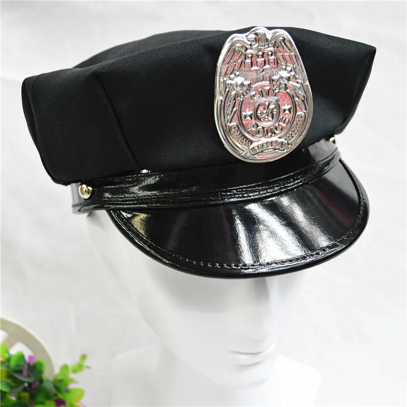 2017 Men and Women New United States Badge Octagonal Police Hat Black ...