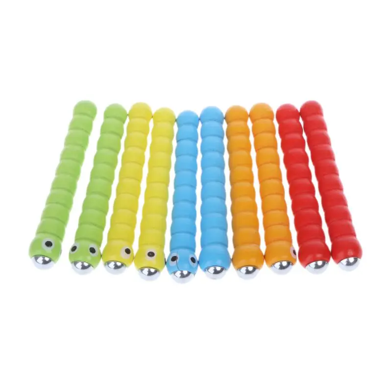 New Catch The Worm Game Magnetic Wooden Toys Blocks Puzzle For Kids ...