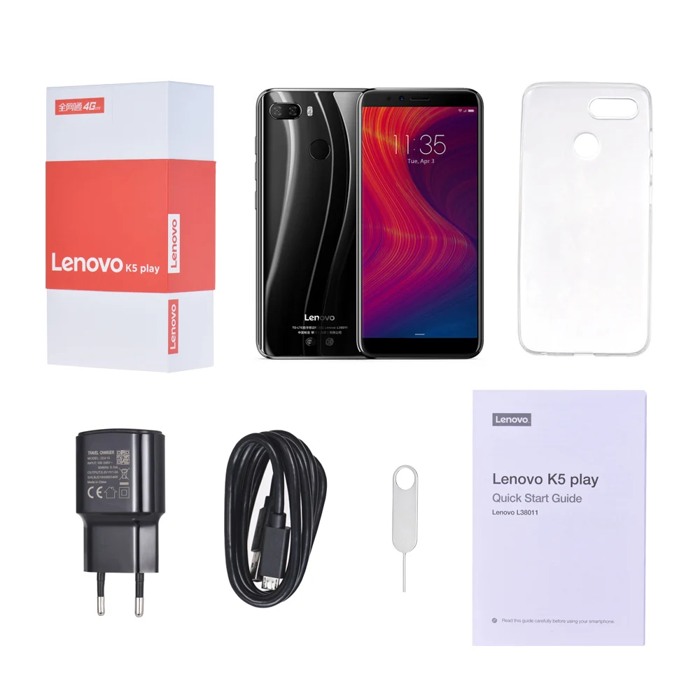 Buy Online Lenovo K5 Play L38011 3GB 32GB Face ID 4G Mobile Phone 5.7'' Snapdragon MSM8937 Octa ...